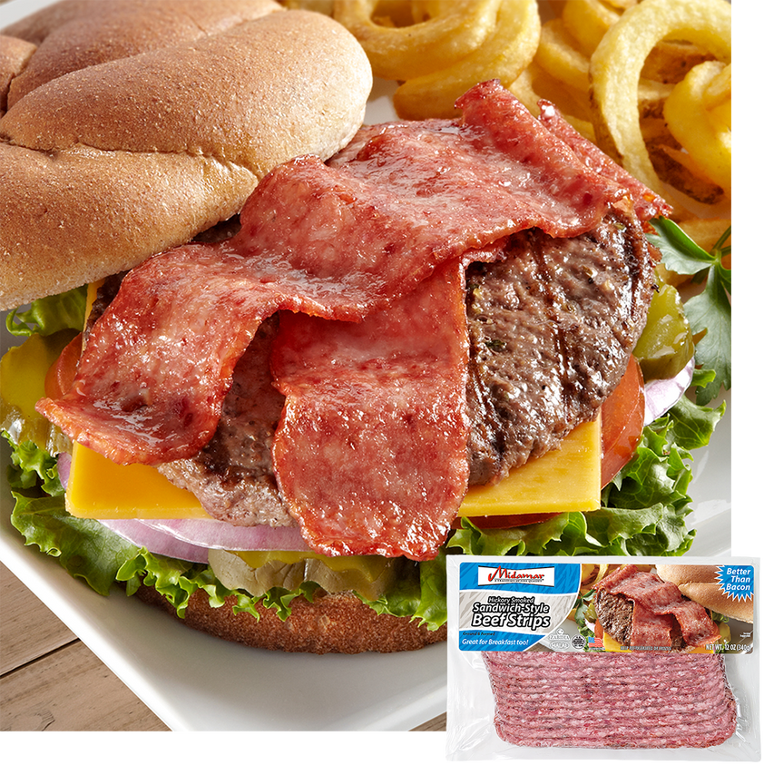 Halal Hickory Smoked Chopped And Formed Breakfast Beef Strips ...