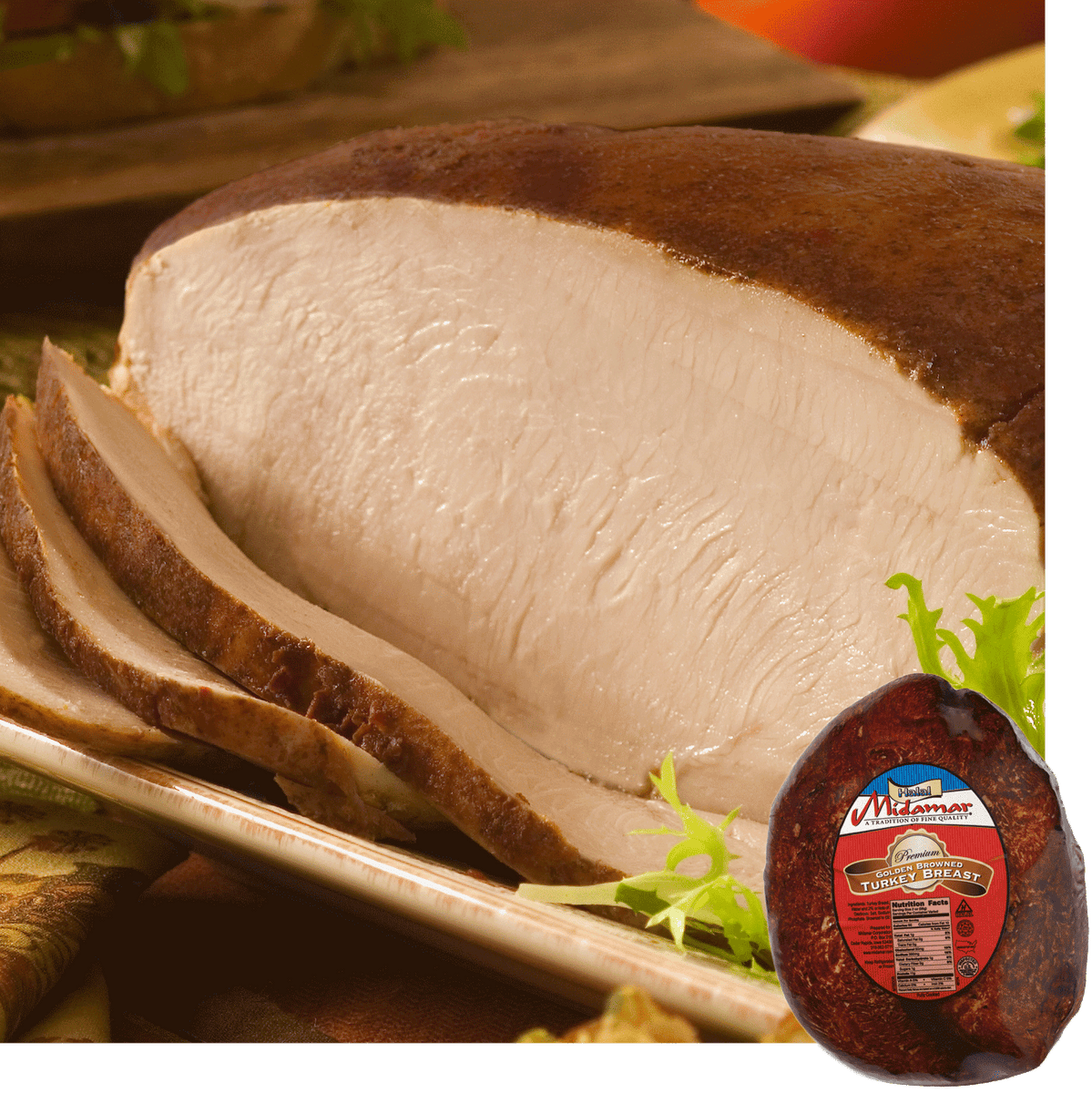 Midamar Halal Golden Browned Turkey Breast Loaf Wholesale ...