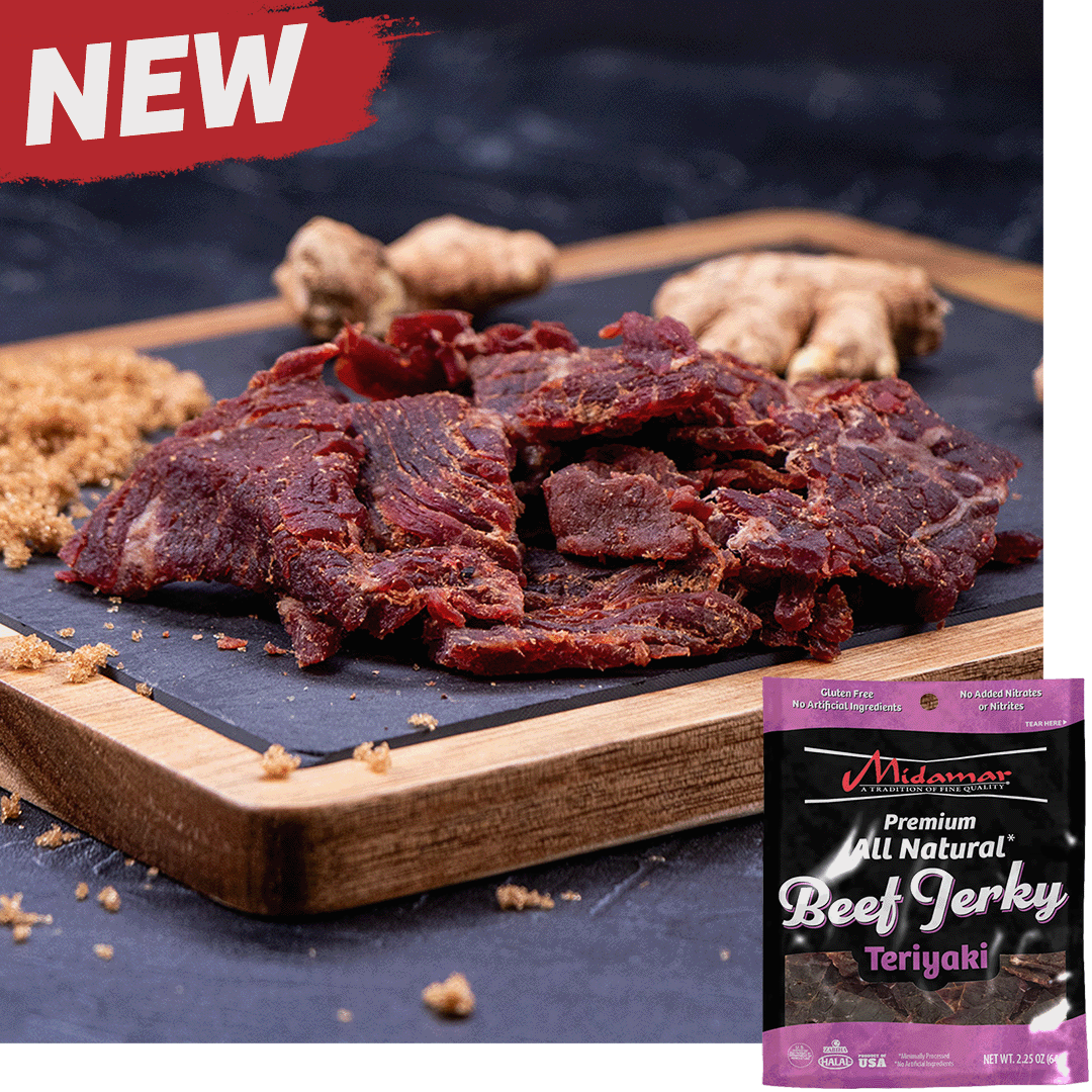Midamar All Natural Halal Beef Jerky Teriyaki – midamarwholesale
